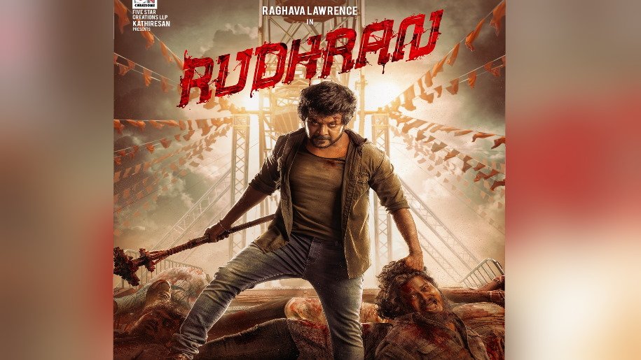 Raghava Lawrence's action drama 'Rudhran' first look out!! - MixIndia