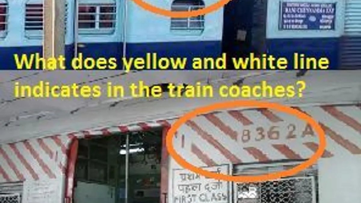 Ever wondered why train coaches have blue and white stripes like this ...