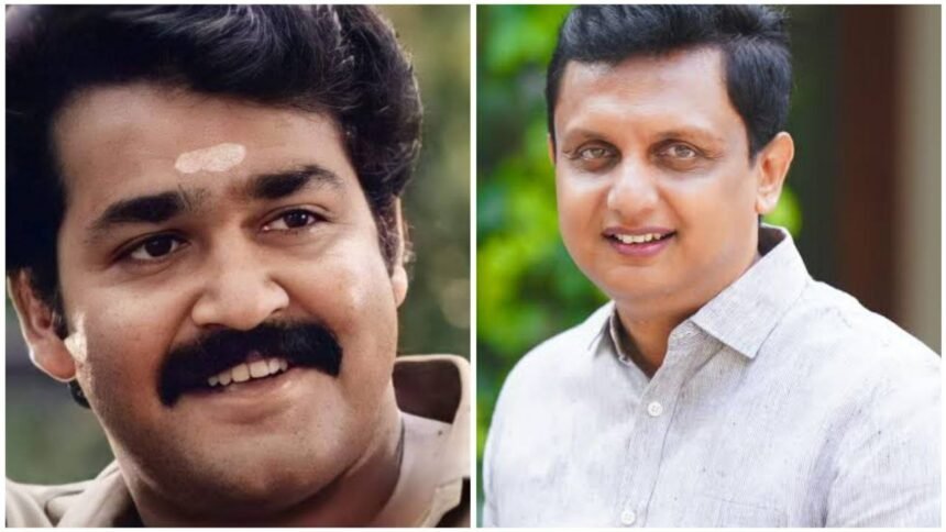 Mohammad Riaz with a birthday gift for Mohanlal - MixIndia